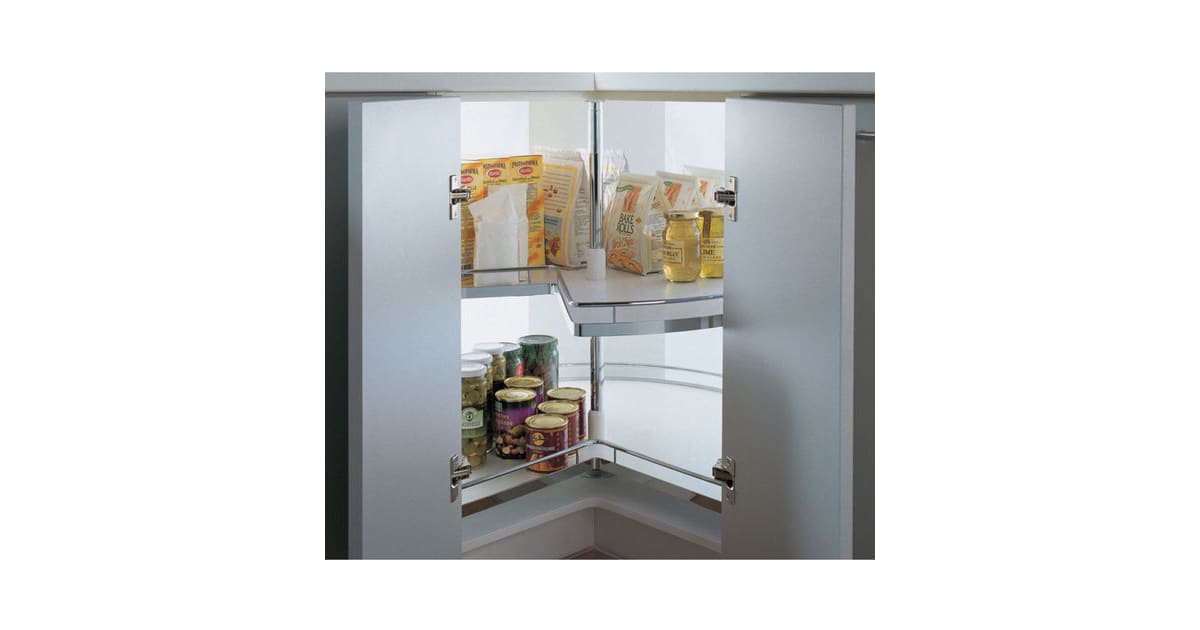 Hafele 541.11.213 32" Three Quarter Round Shelf Set in White with ...