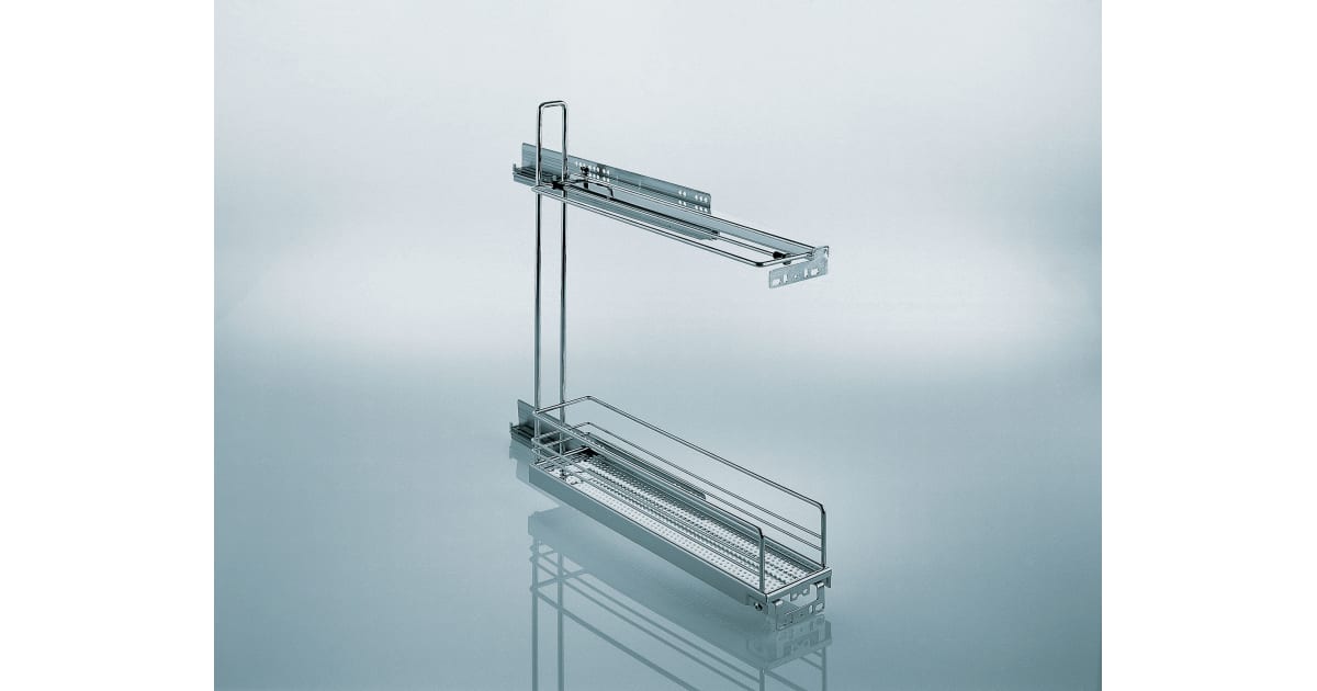 Hafele 545.61.272 4.5" Wide Base Cabinet Pull Out Towel Rail with ...