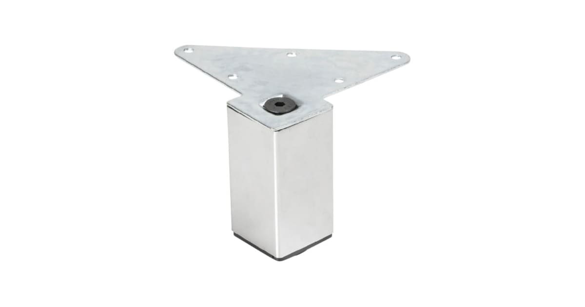 Hafele 634.13.210 4" Square Steel Furniture Foot | Ferguson Home