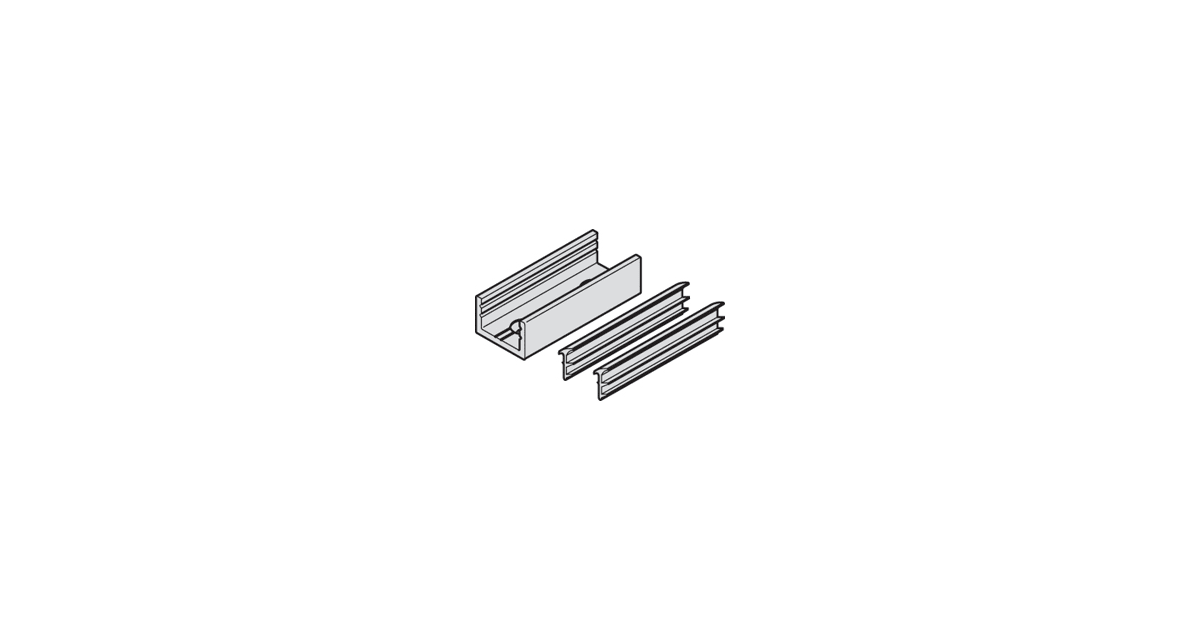 Hafele 940.41.054 HAWA Junior 2" Pre-Drilled Aluminum Bottom / Wall ...