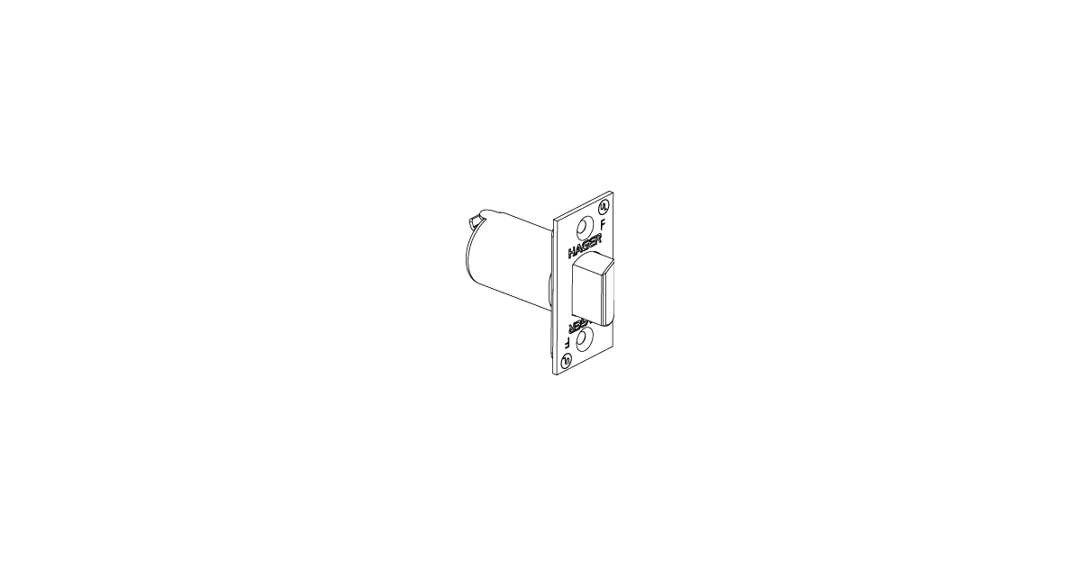 Hager 3943-100 Grade 1 Square Corner Spring Latch with 2-3/4" Backset ...