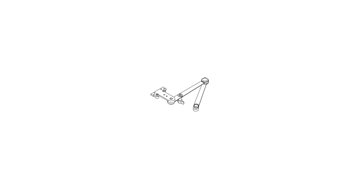 Hager 5960-BRZ Non Handed Cast Steel Parallel Door Closer Arm with ...