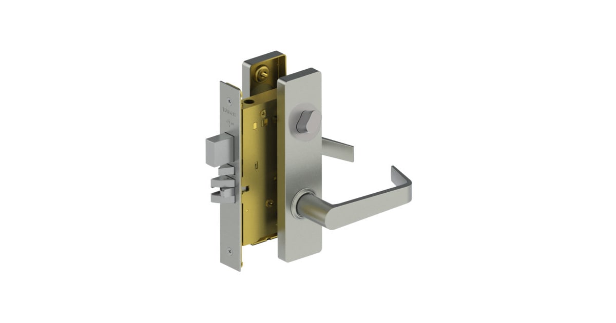 Hager 3840E-US26D Grade 1 Escutcheon Mortise Privacy Door Lever Set ...