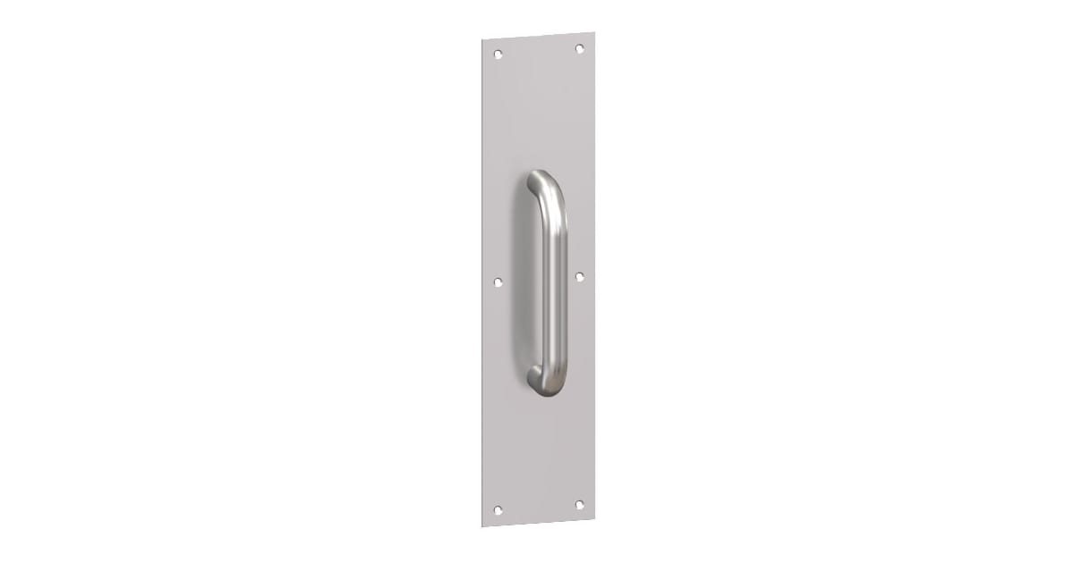 Hager 35D312153 3.5" x 15" Square Corner 0.050" Gauge Pull Plate with 5 ...