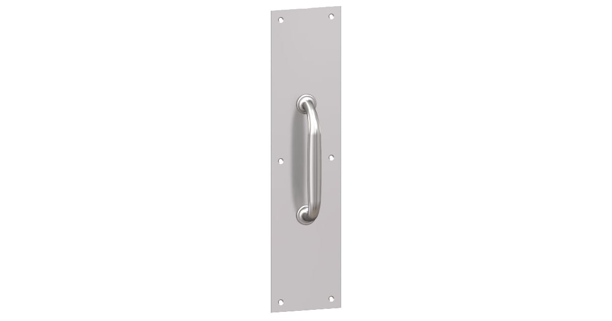 Hager 36N41610B 4" x 16" Square Corner 0.050" Gauge Pull Plate with 1 ...