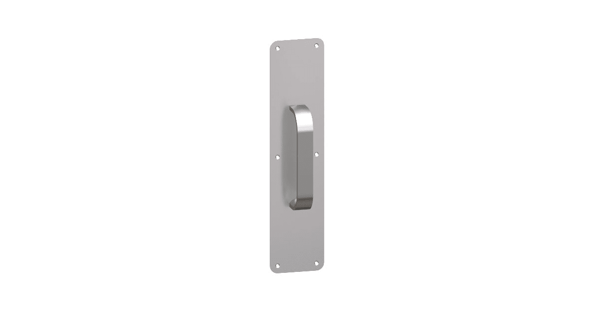 Hager 41L31232D 3" x 12" 1/2" Radius Corner 0.050" Gauge Pull Plate ...