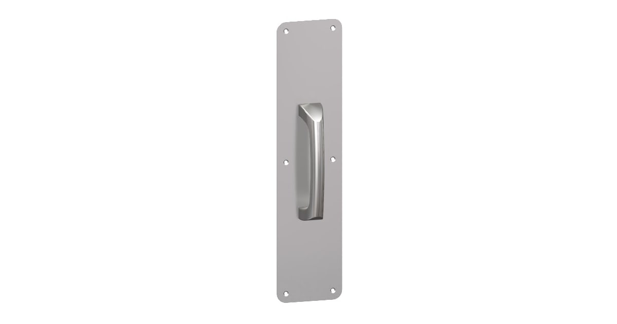 Hager 45N81610 8" x 16" 1/2" Radius Corner 0.050" Gauge Pull Plate with ...