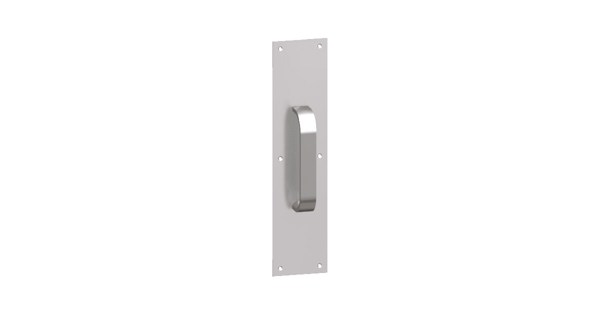 Hager 81G31210 3" x 12" Square Corner 0.125" Gauge Pull Plate with 1 ...
