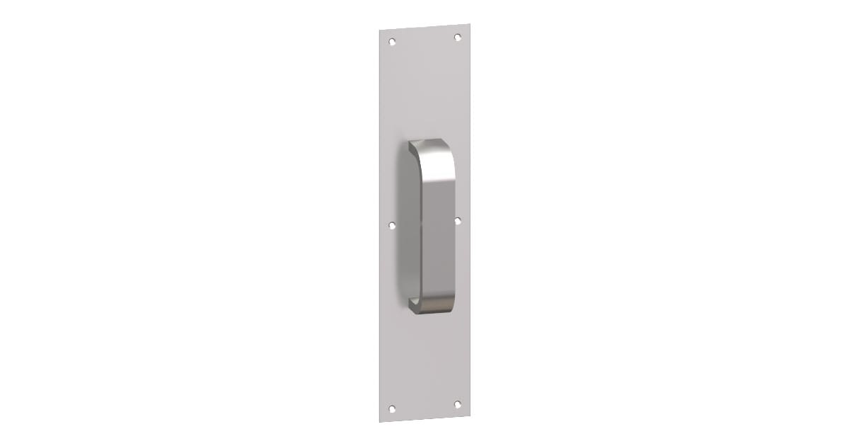 Hager 102J31210 3" x 12" Rounded Bevel Square Corner 0.125" Gauge Pull ...