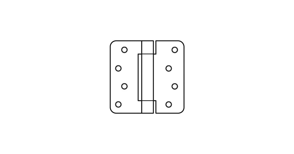 Hager 1761432 4" x 4" Stainless Steel 1/4" Radius Corner Spring Hinge ...