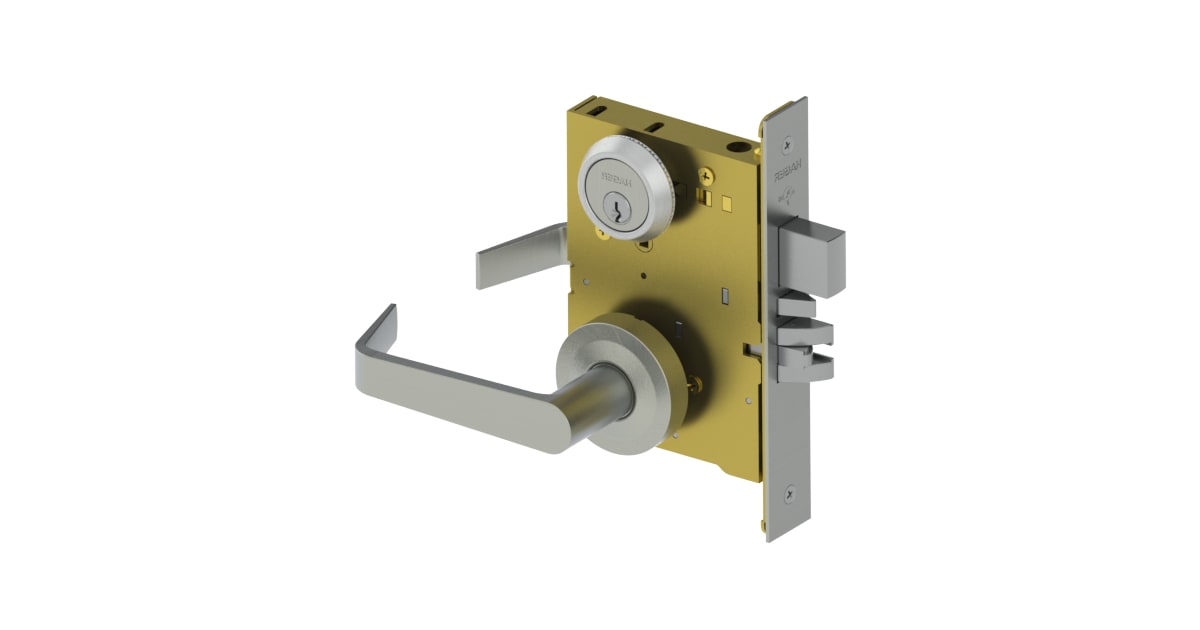 Hager 3840S-US26D Grade 1 Sectional Mortise Privacy Door Lever Set with ...