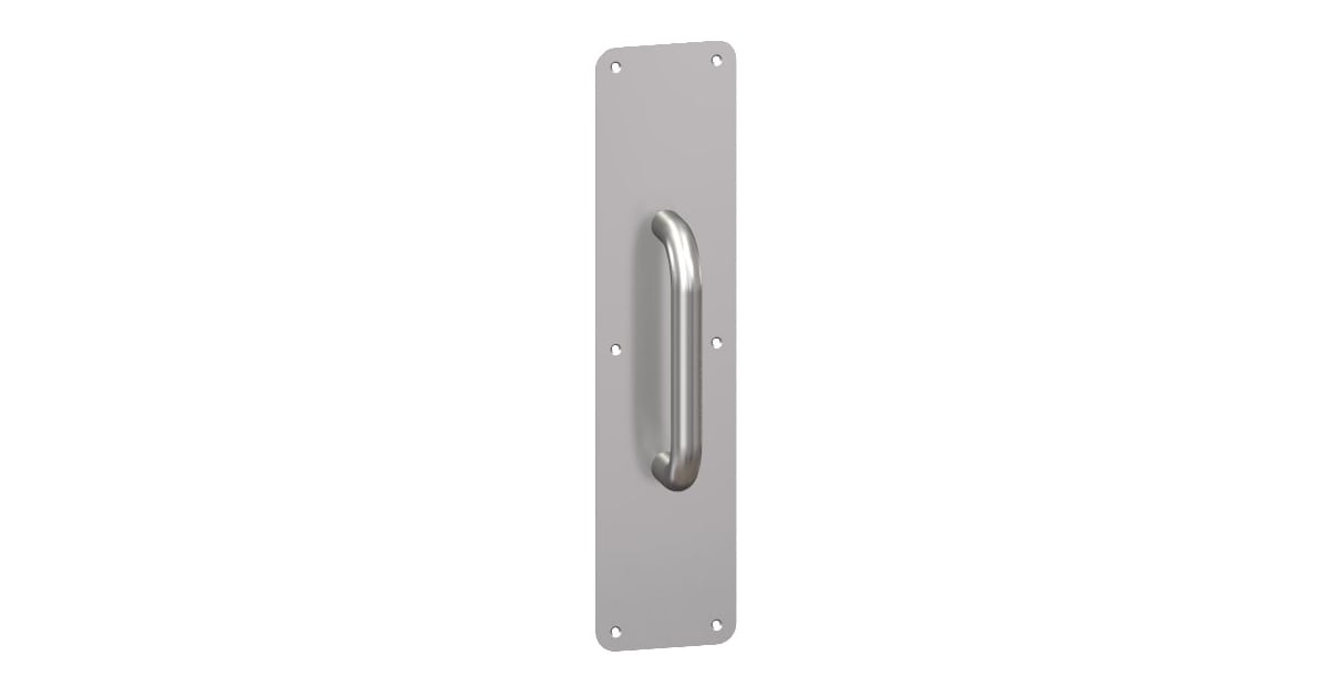 Hager A45D61610 6" x 16" 1/2" Radius Corner 0.062" Gauge Pull Plate ...