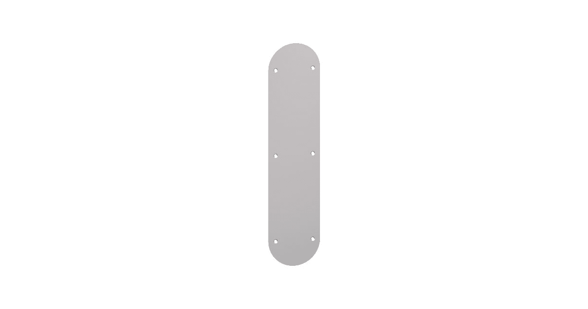 Hager A50T31210 3" x 12" 1-1/2" Radius Round Corner Push Plate .062 ...
