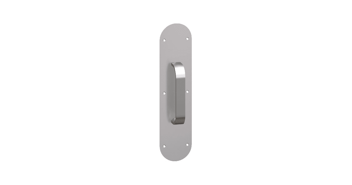 Hager A51E31210 3" x 12" Rounded Corner 0.062" Gauge Pull Plate with ...