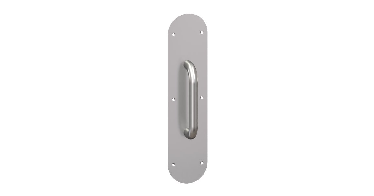 Hager A54J31210 3" x 12" Rounded Corner 0.062" Gauge Pull Plate with 1 ...