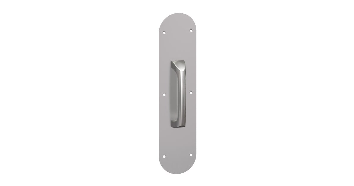 Hager A55N31210 3" x 12" Rounded Corner 0.062" Gauge Pull Plate with ...