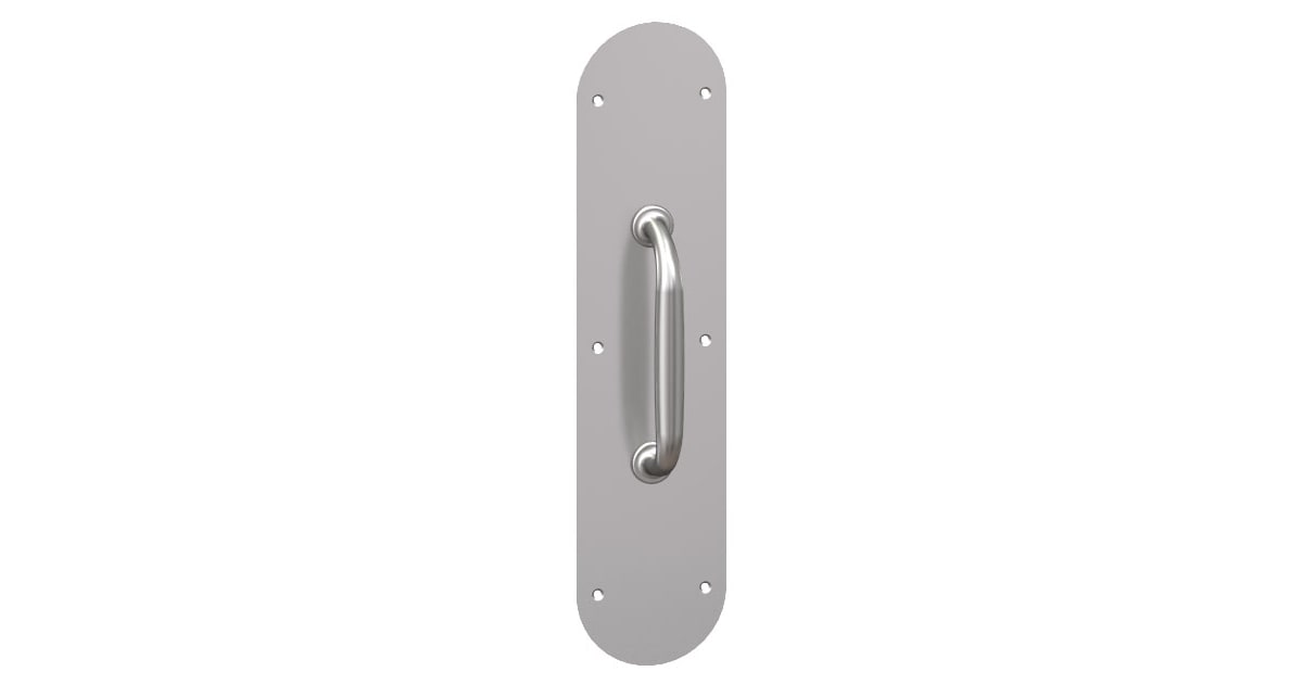 Hager A56N41610 4" x 16" Rounded Corner 0.062" Gauge Pull Plate with 1 ...