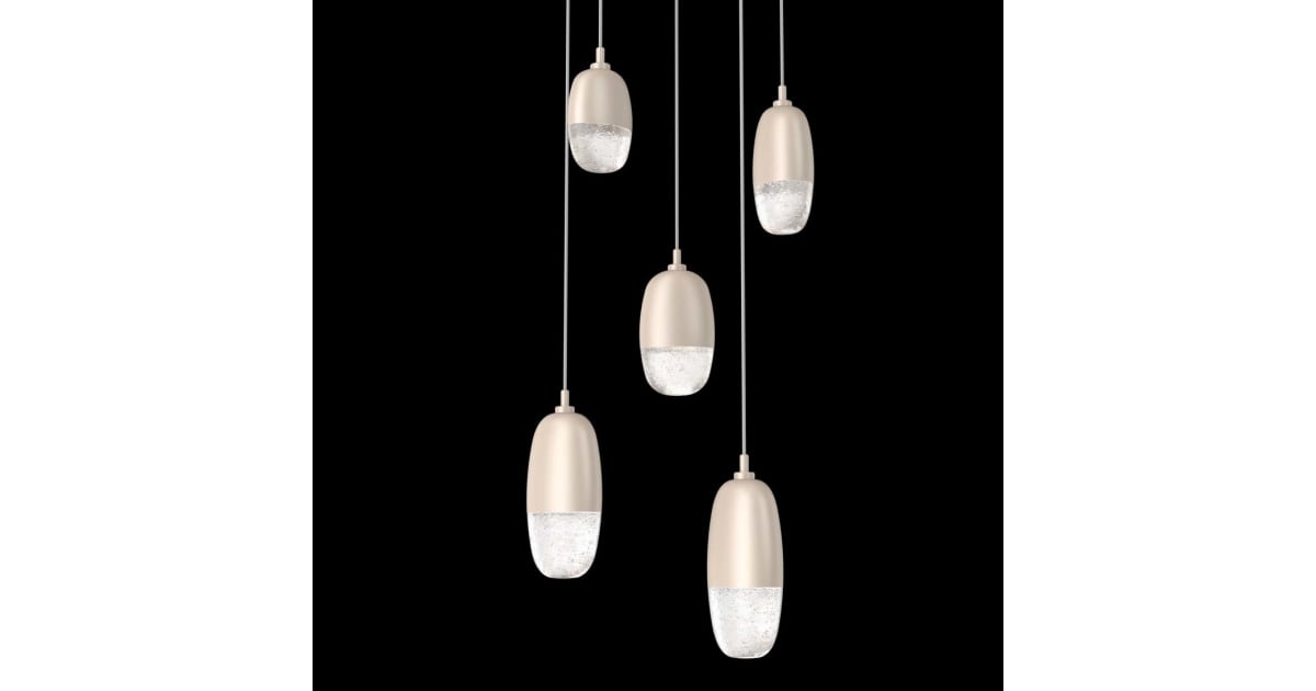 Hammerton Studio CHB0079-05-BS-PC-C01-L1 Pebble 5 Light 20" Wide LED ...