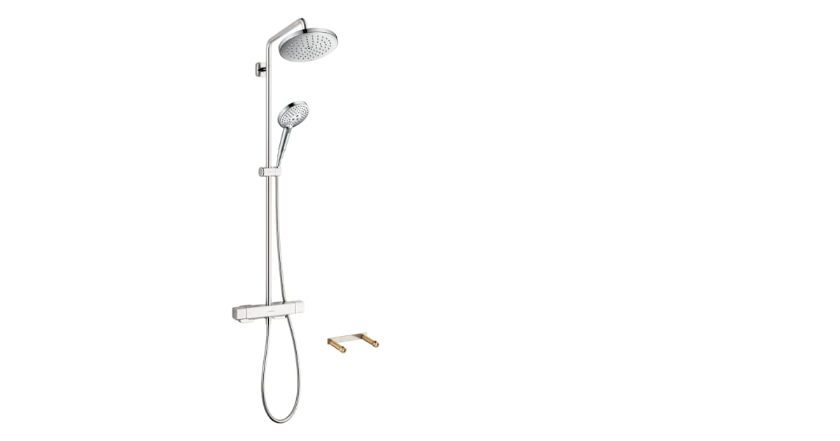 Hansgrohe HG-PRAIN-PIPE-CH-1.75 Raindance Shower System with 1.75 GPM ...