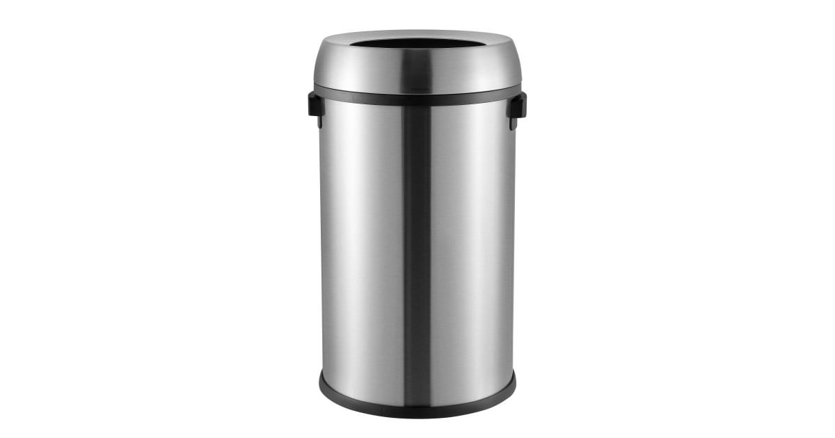 happimess HPM1015A Chuck 65.1 Liter Metal Free Standing Trash Can with ...