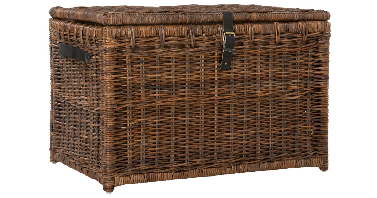 happimess HPM9004A Michael 36" Wide Wicker Collapsible Storage Trunk ...