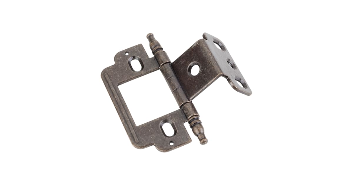 Hardware Resources 0148AB Full Inset Adjustable Wrap Cabinet Door Hinge ...