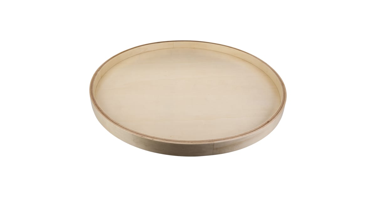 Hardware Resources BLSR28-S Wood 28" Round Single Tier Banded Lazy ...