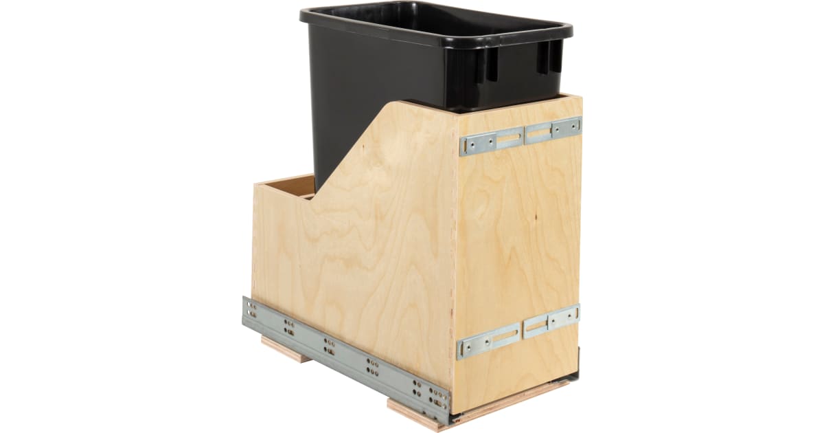 Hardware Resources CDM-WBMS35VB 10" Wide 35 Quart Waste Solution-Wood ...