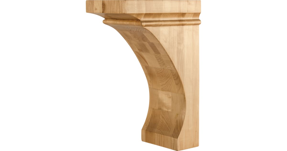 Hardware Resources COR44-3-HMP Corbel with Cove Styling, 12"H x 5"W x 8 ...