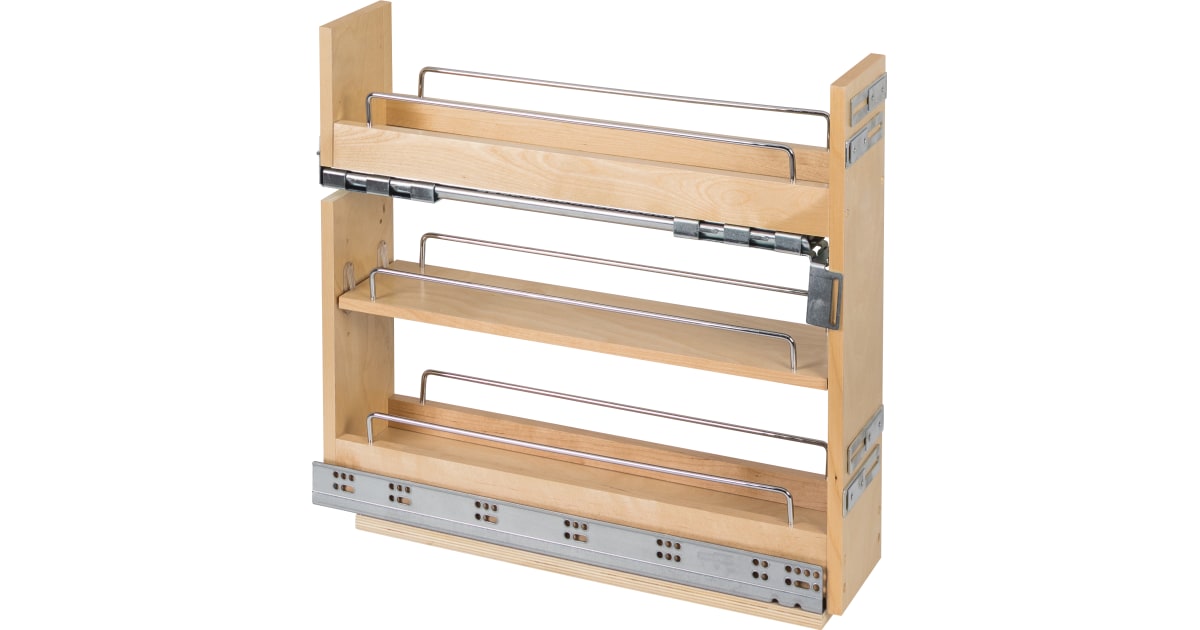 Hardware Resources DBPO-5SC 5" Wide Base Cabinet Pull Out Filler with ...