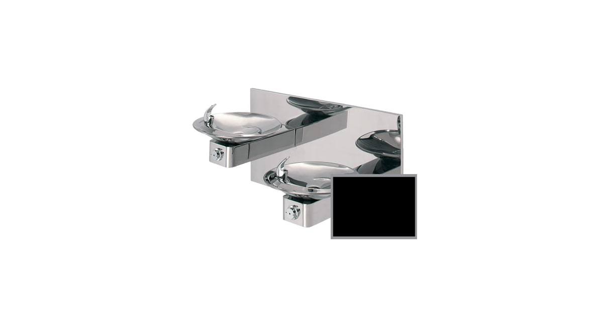 Haws 1011HPS-BLACK Wall Mounted Polished Stainless Steel Bi-Level ...