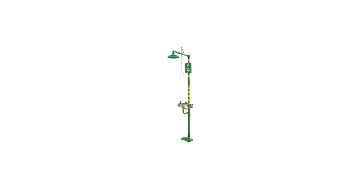 Haws Corrosion-resistant, coated combination shower & eye/face wash ...