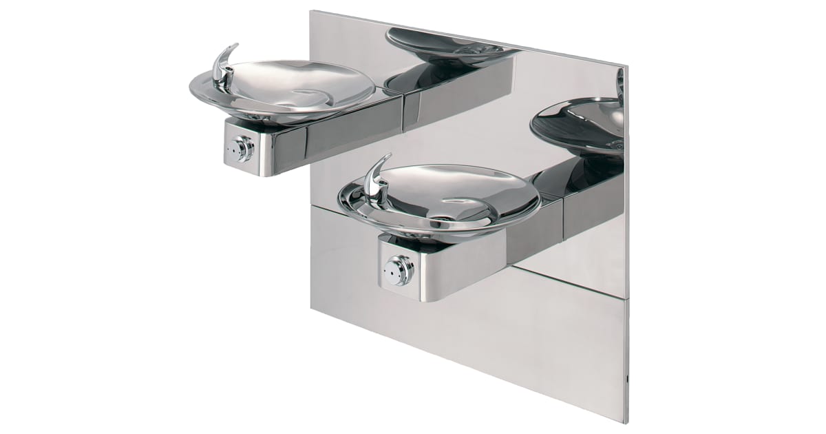 Haws 1011HPSMS Wall Mounted Polished Stainless Steel Bi-Level Drinking ...