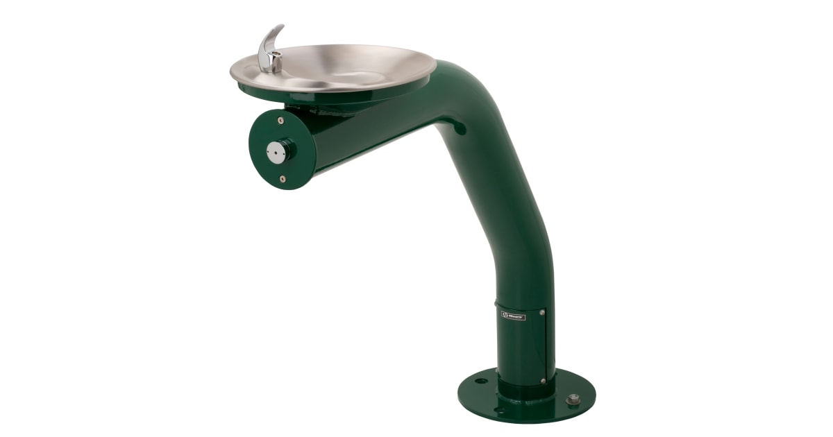 Haws 3380 Floor Mounted Satin Stainless Steel Drinking Fountain with ...