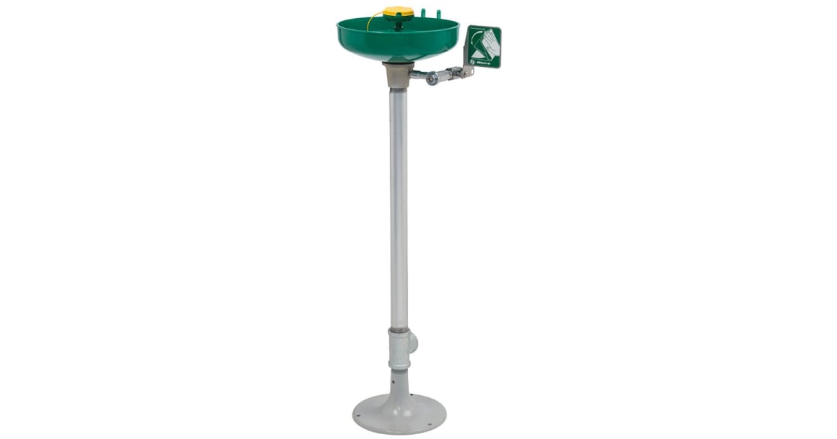 Haws 7261-7271 Pedestal mounted, plastic bowl eye/face wash with AXION ...