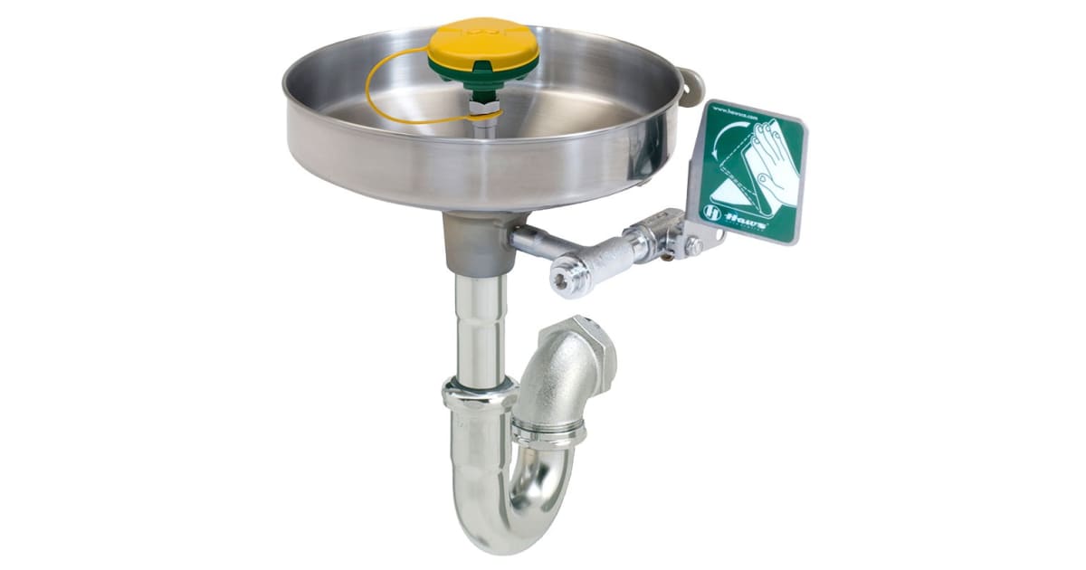 Haws 7360B-7460B Axion Wall Mounted Eye and Face Wash with 11 ...