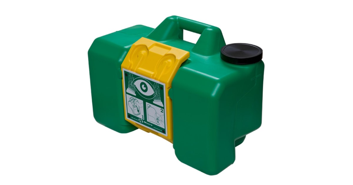 Haws 7501 9-gallon capacity gravity operated portable eyewash supplied ...