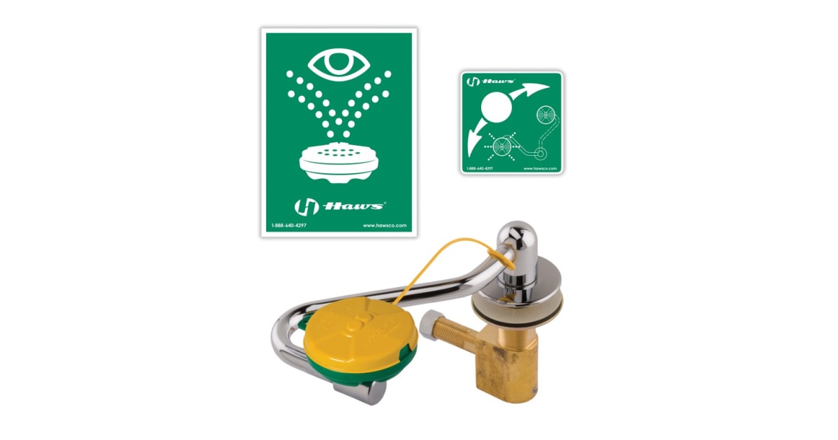 Haws 7611 Single action swing-away eye/face wash with AXION MSR™ eye ...