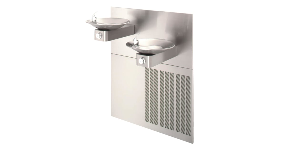 Haws H1011.8 Hi-Lo barrier-free, dual satin finish stainless steel ...