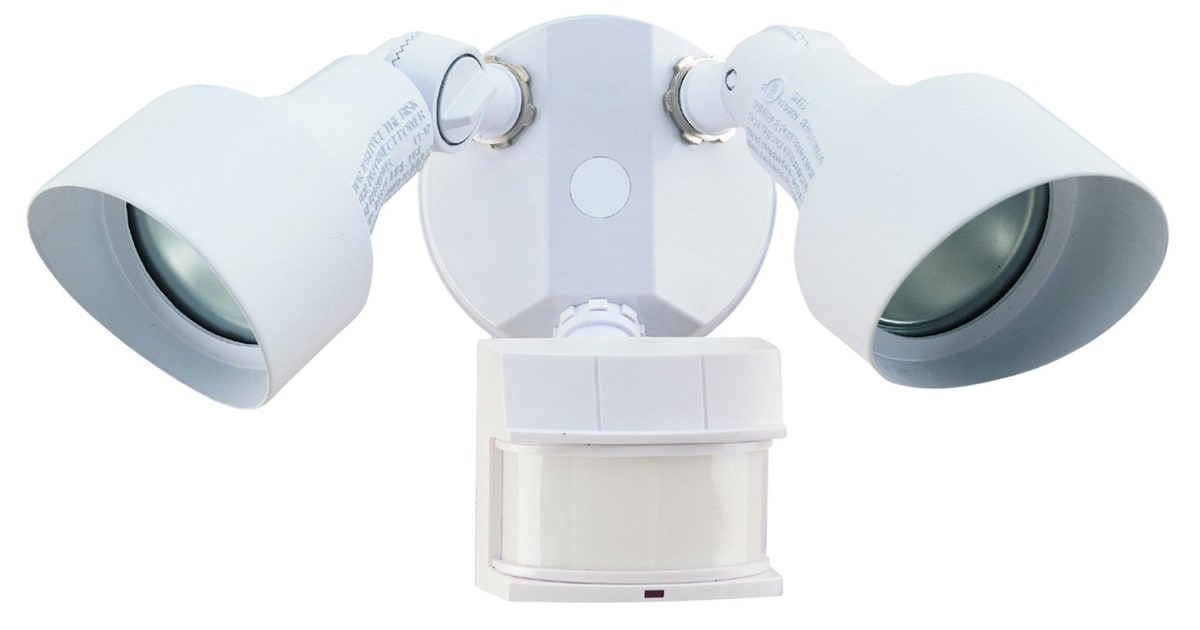 Heath Zenith HZ-5597-WH-G 2 Light 200 Watt Quartz Halogen Security ...