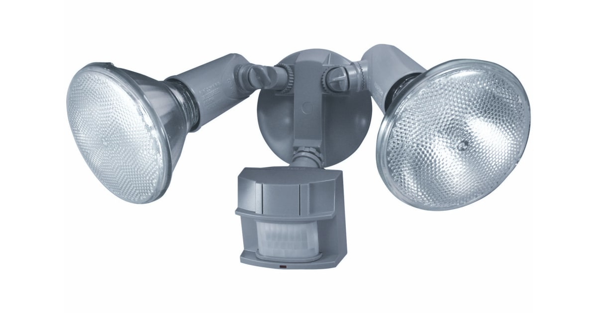 Heath Zenith SL-5411-GR-C 2 Light 150 Degree Motion Activated Twin Flood Security Light, Gray ...