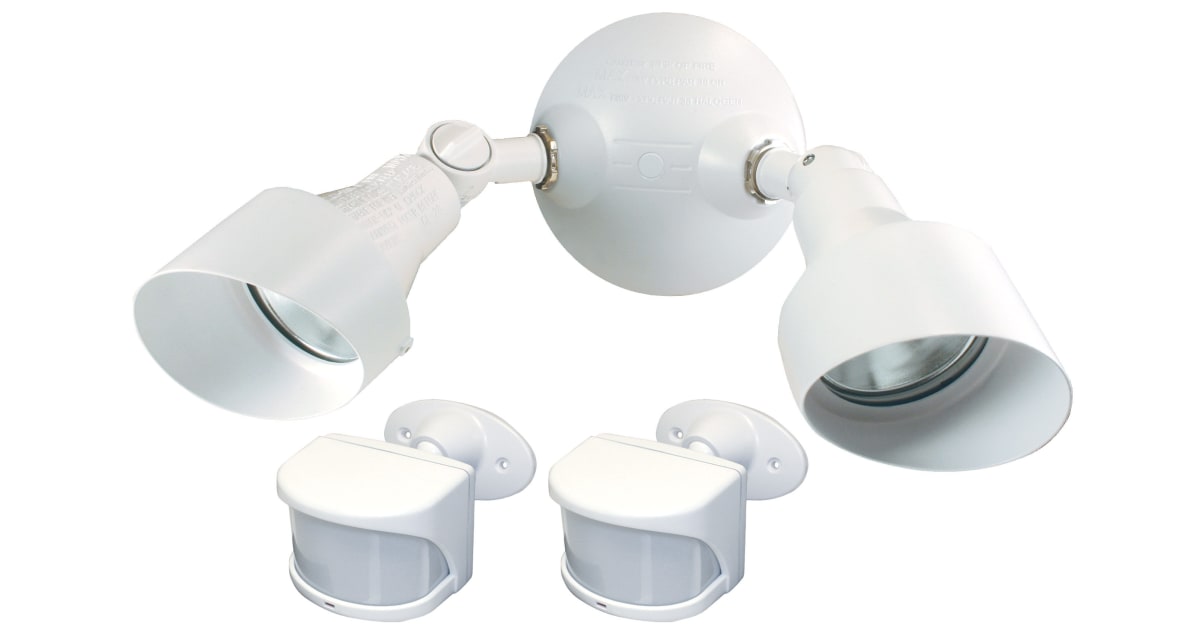 Heath Zenith SL-6050-WH 2 Light 240 Degree Halogen Motion Activated ...