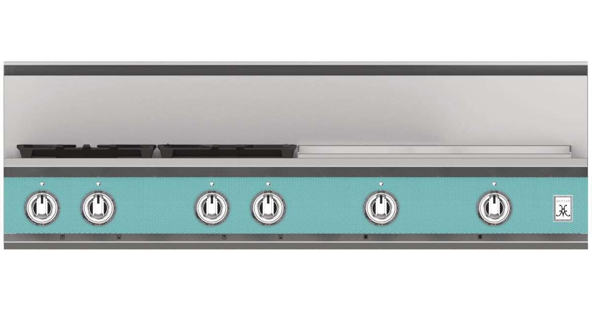 Hestan KRT484GD-NG-TQ 48 Inch Wide 4 Burner Natural Gas Rangetop ...