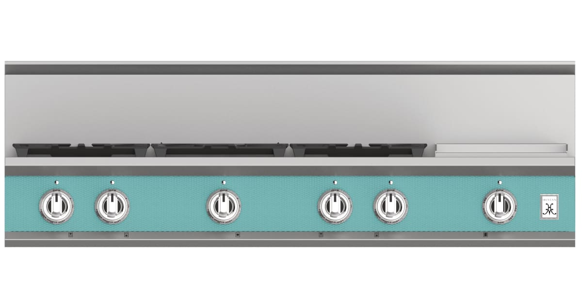 Hestan KRT485GD-NG-TQ 48 Inch Wide 5 Burner Natural Gas Rangetop ...