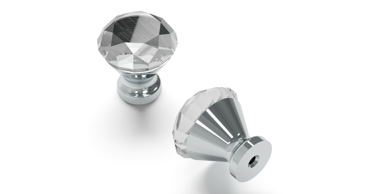 Hickory Hardware HH075855-GLCH Gemstone 1 1/4 Inch (1.25") Wide Faceted ...