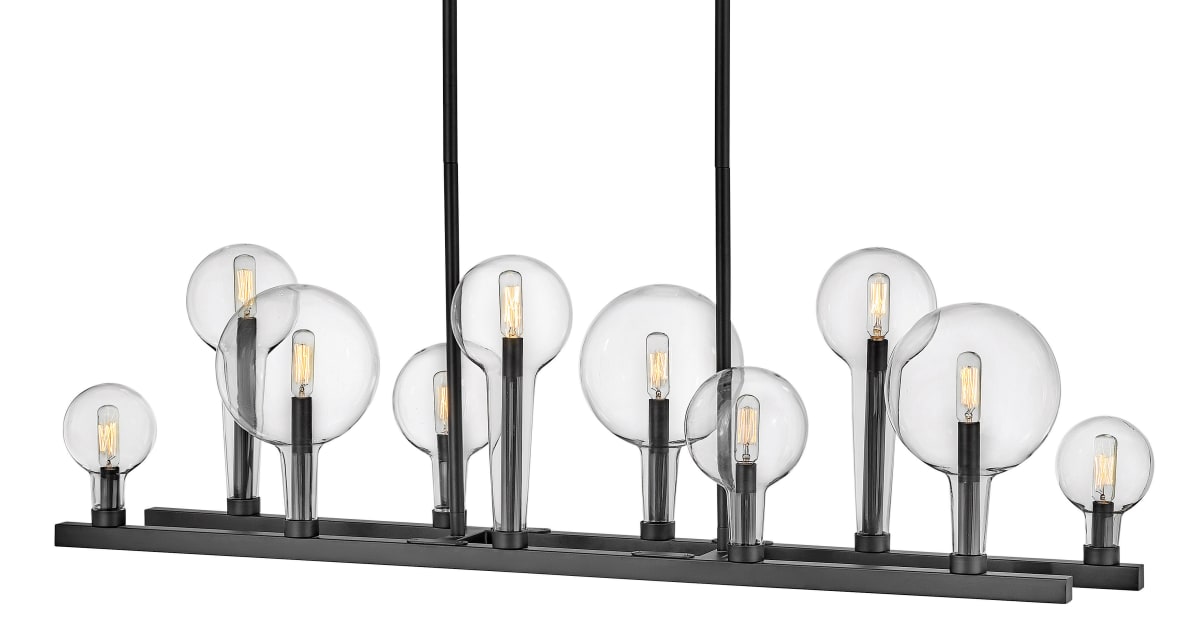 Hinkley Lighting 30528BK Alchemy 10 Light 48" Wide Linear Chandelier ...