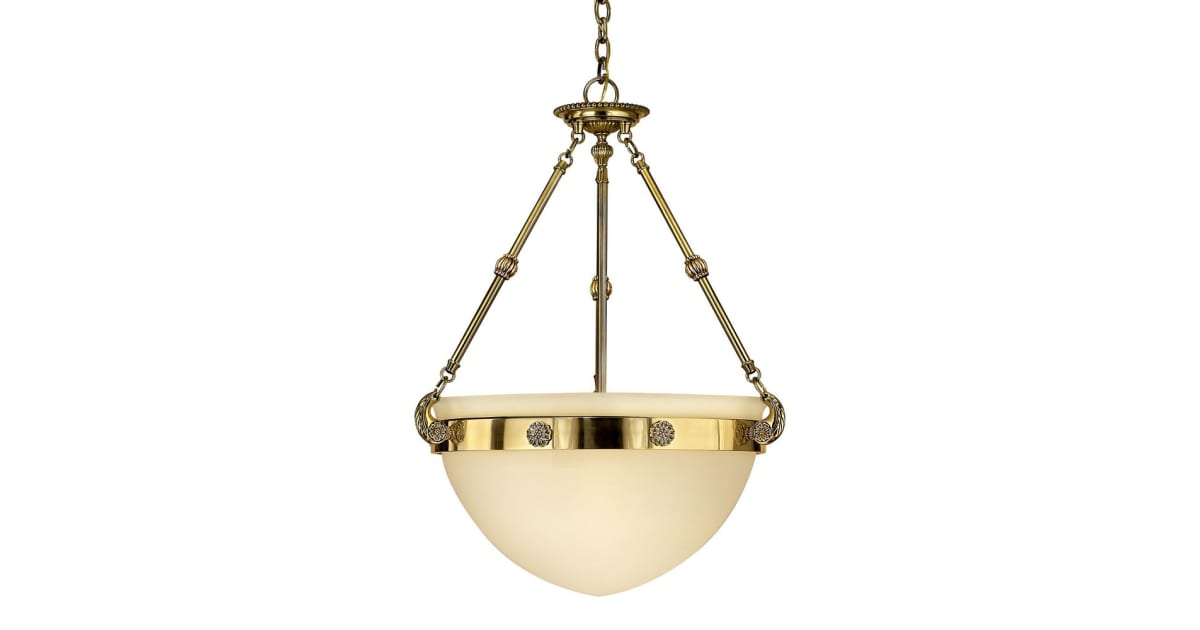 Hinkley Lighting 4558BB Alabaster Stone / Glass Four Light Bowl Pendant ...