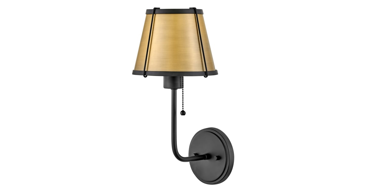 Hinkley Lighting 4890BK-LDB Clarke 1 Light 16" Tall Wall Sconce ...