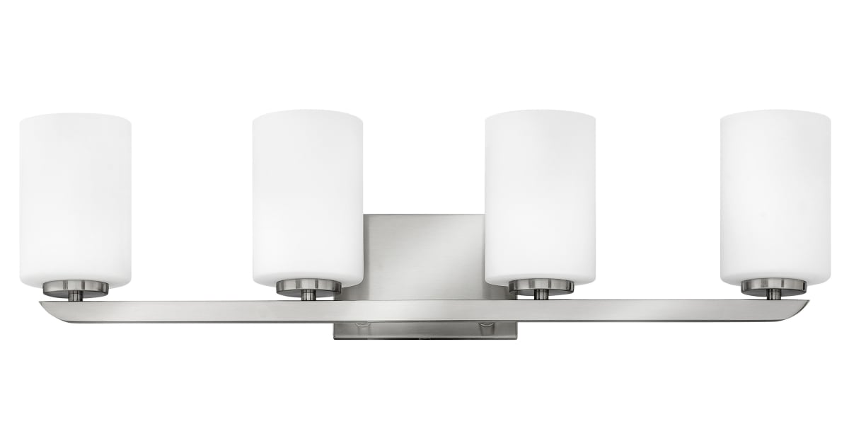 Hinkley Lighting 55024BN Kyra 4 Light Vanity Light with etched Opal ...
