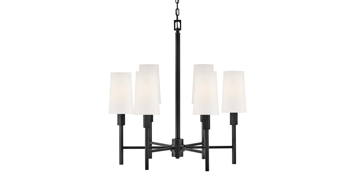 Hinkley Lighting 46455BK Fenwick 6 Light 28" Wide Chandelier | Ferguson ...